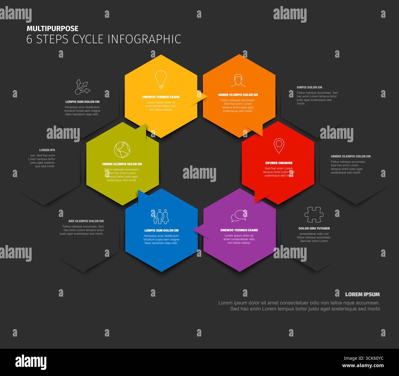Colorful steps infographic displays hi-res stock photography and images ...