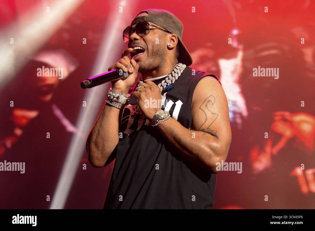 Nelly performs in West Palm Beach, Florida on September 9, 2025. The ...