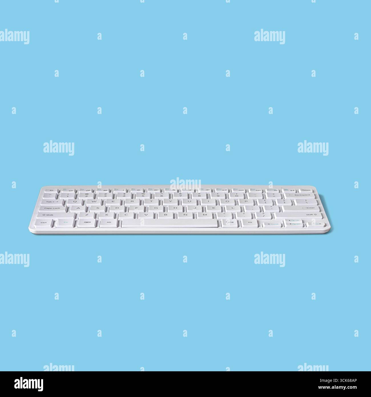 A sleek, modern white keyboard designed for efficient typing and ...