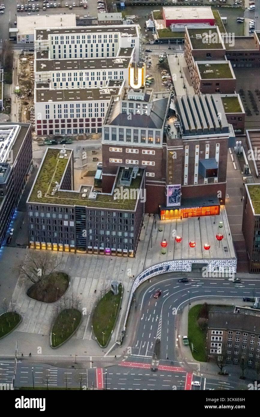 Aerial view, Dortmunder U - Centre for Art and Creativity, new student ...