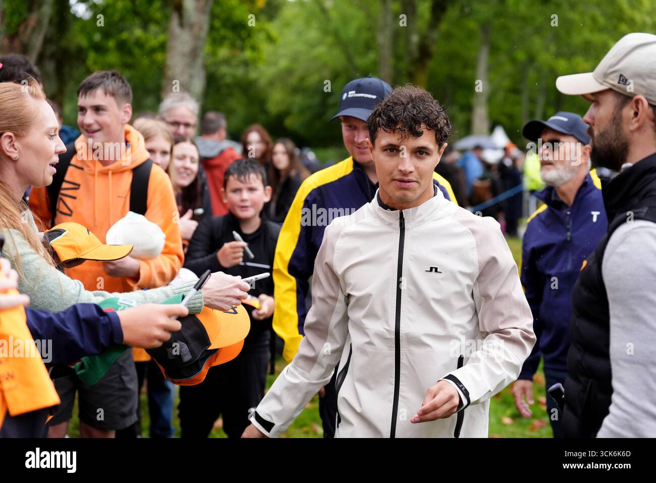 Lando Norris during a Pro-AM round ahead of the 2025 BMW PGA ...