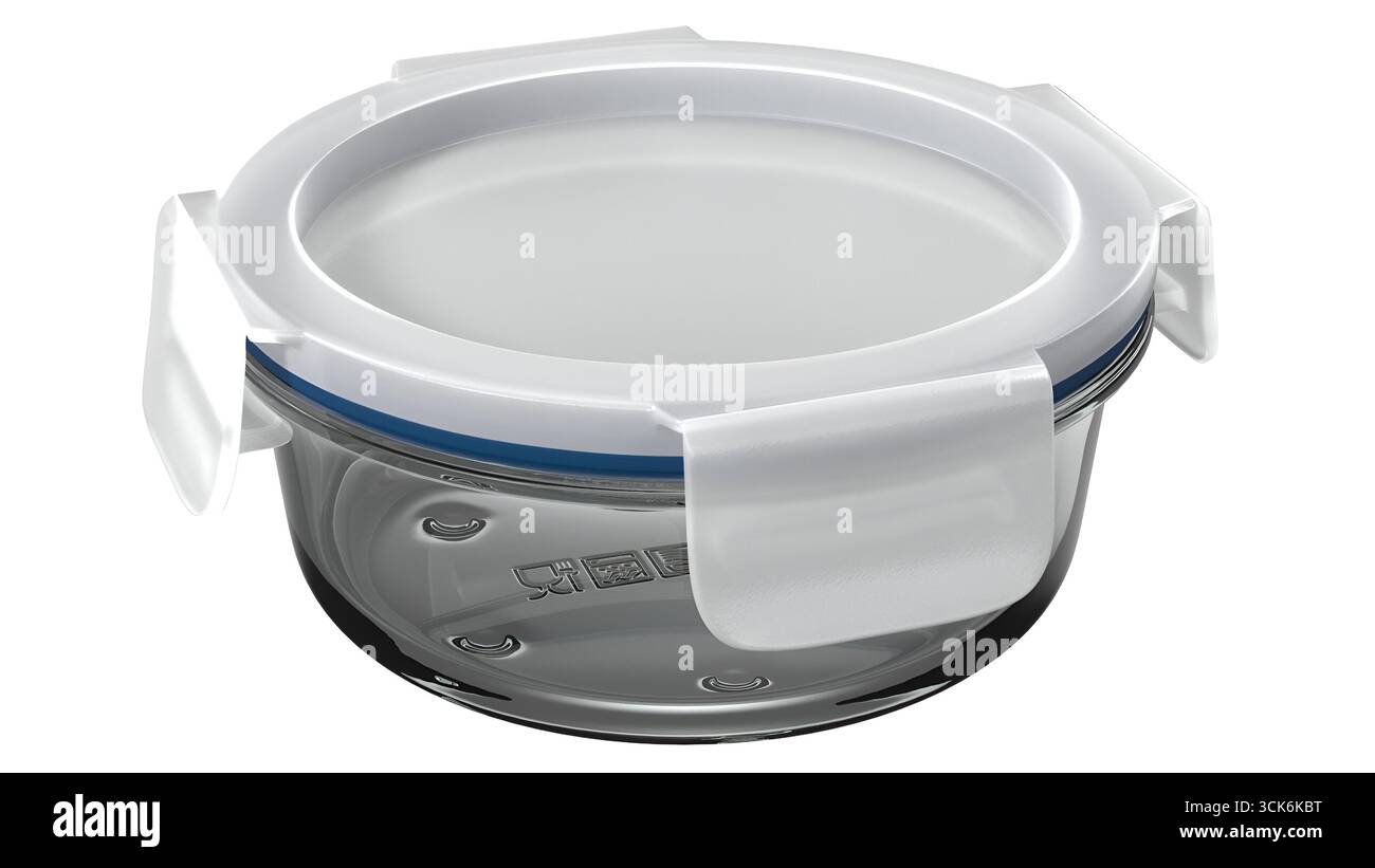 A glass storage container with a secure lid for food preservation Stock ...