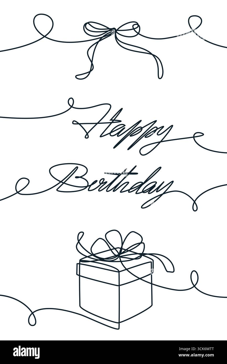 Anniversary birthday minimalistic greeting Cut Out Stock Images ...