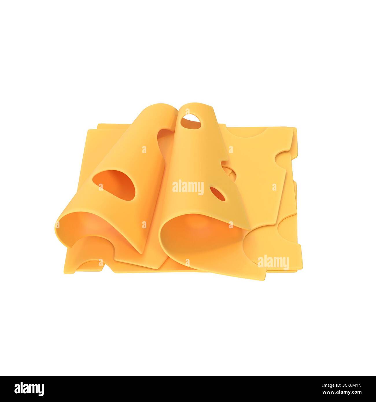 A stack of orange cheese slices, showcasing their smooth texture and ...