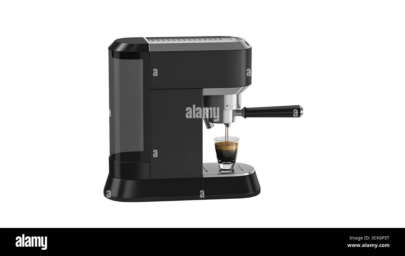 Sleek black espresso machine hi-res stock photography and images - Alamy