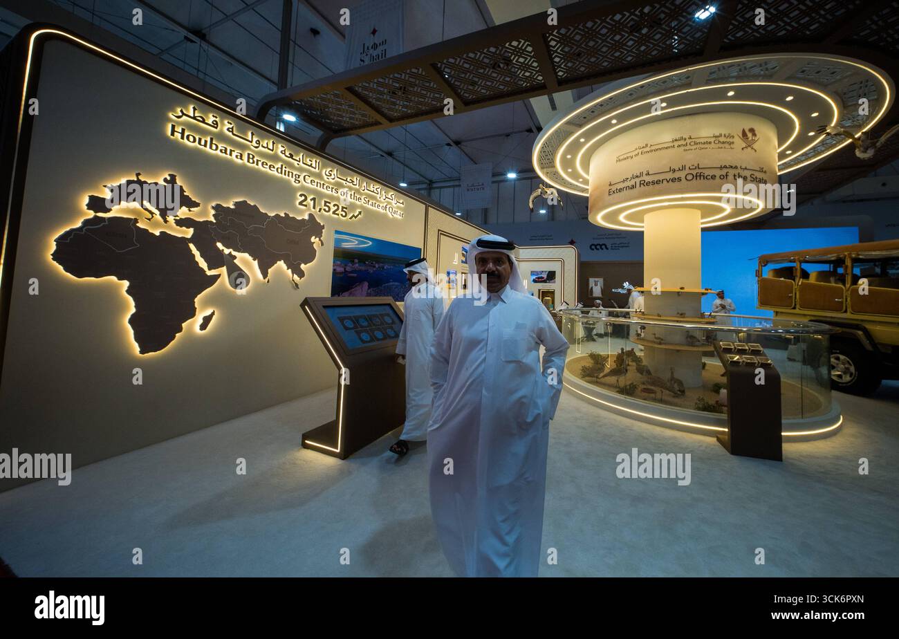 KATARA INTERNATIONAL HUNTING AND FALCONS EXHIBITION 2025 People visit ...