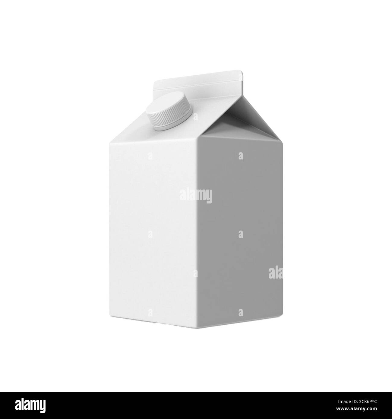 A plain white carton with a screw cap, commonly used for packaging ...