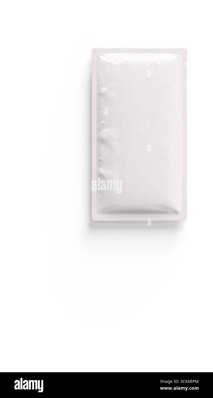 Plain white flour packet isolated Cut Out Stock Images & Pictures - Alamy