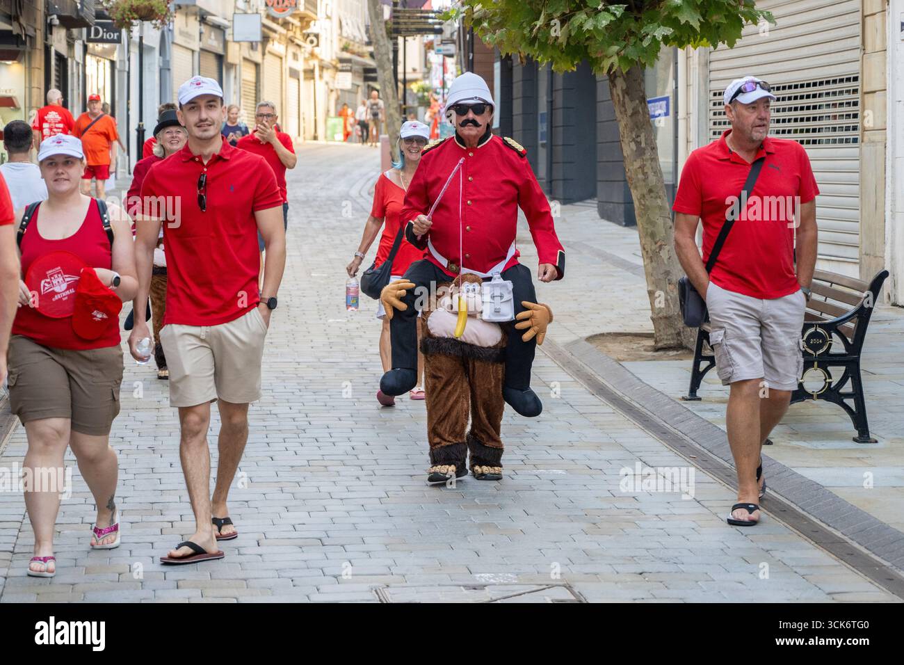 People walk in downtown during National Day celebrations in the ...