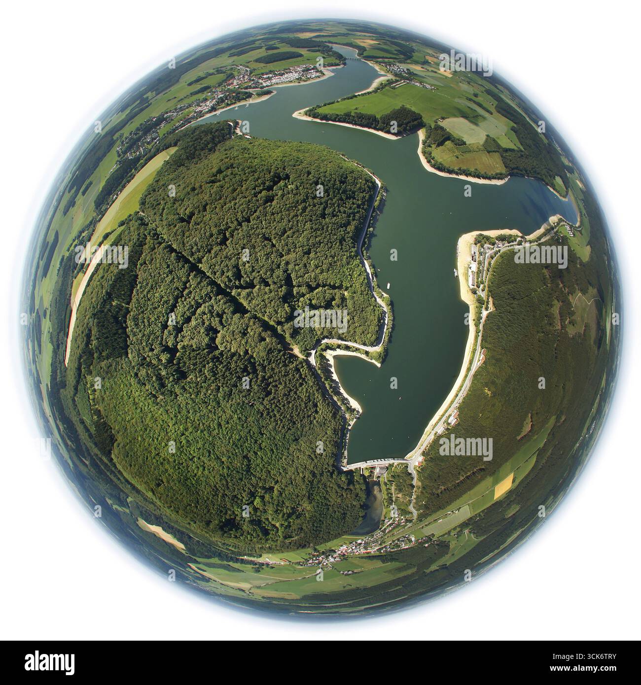 Fisheye, Diemelsee National Park, beech forests, UNESCO World Heritage ...