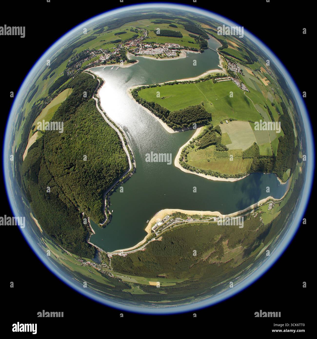 Fisheye, Diemelsee National Park, beech forests, UNESCO World Heritage ...