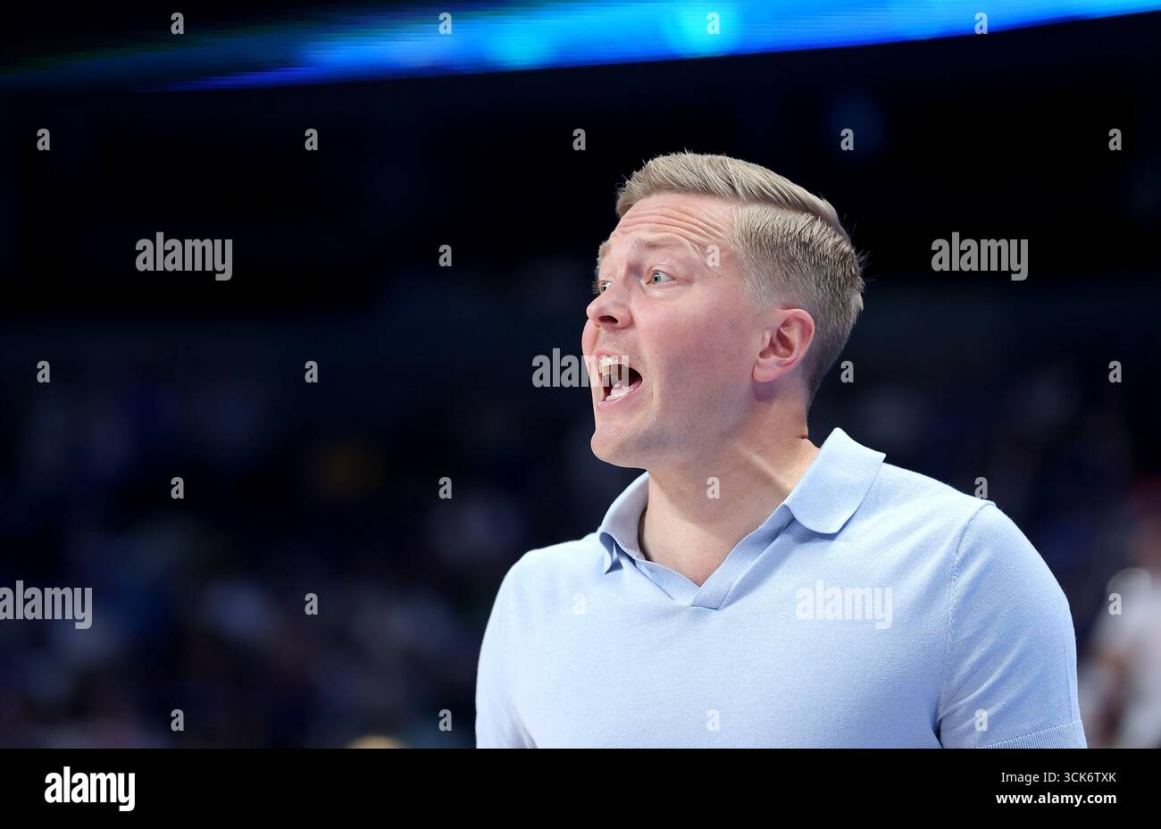 Finland's head coach Lassi Tuovi during FIBA Eurobasket 2025 round of 8 ...