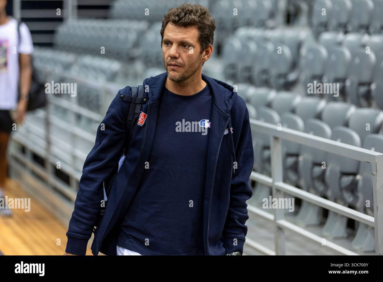 Paul-Henri Mathieu during training of the French Davis Cup national ...