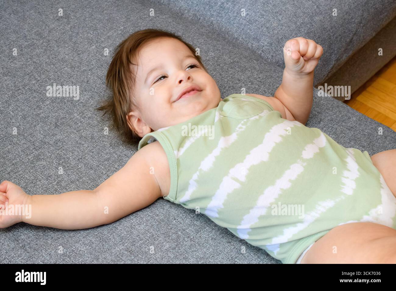 Candid portrait of a playful Latin American baby male child Stock Photo ...