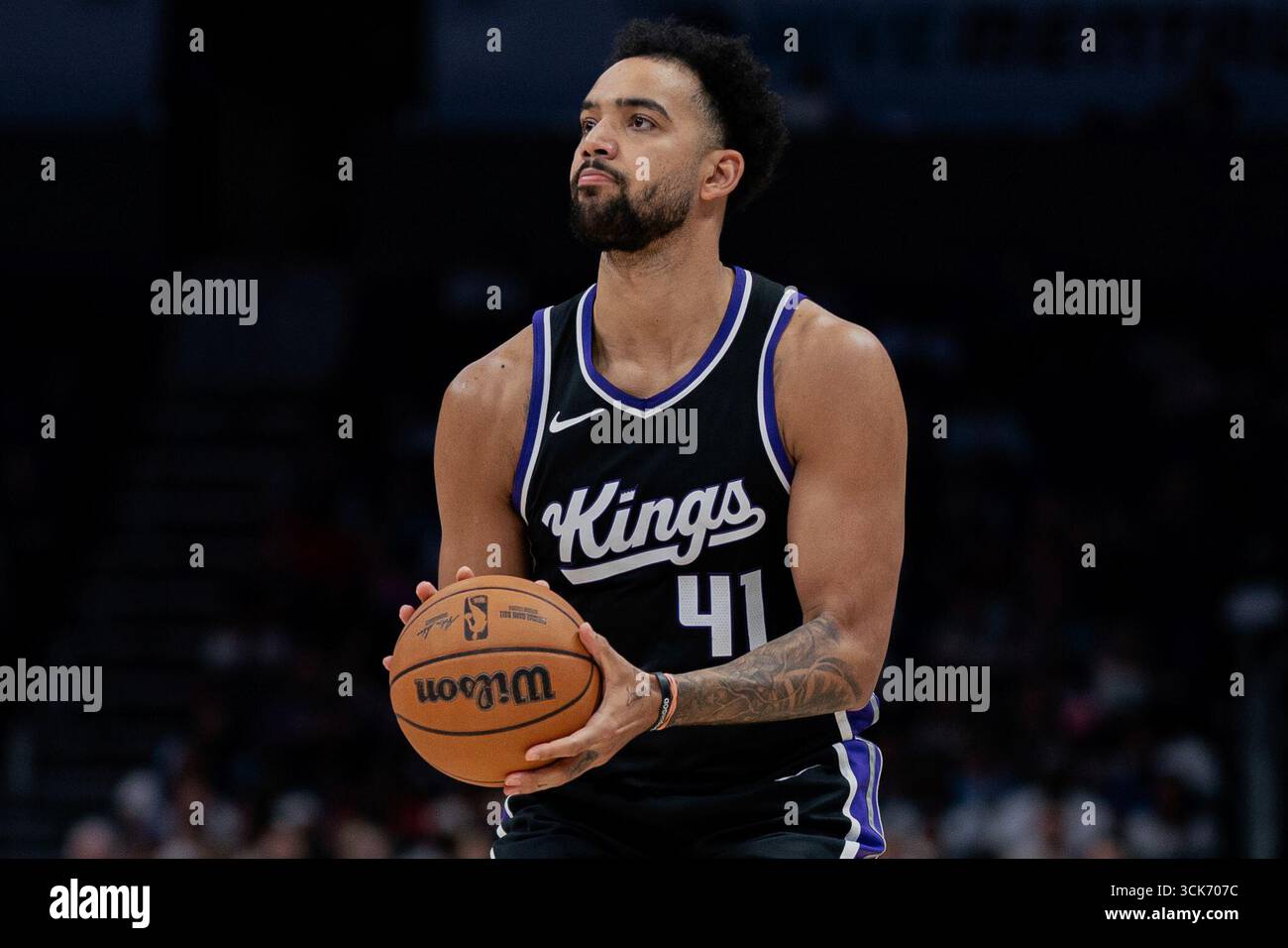 FILE - Sacramento Kings forward Trey Lyles (41) shoots the ball against ...