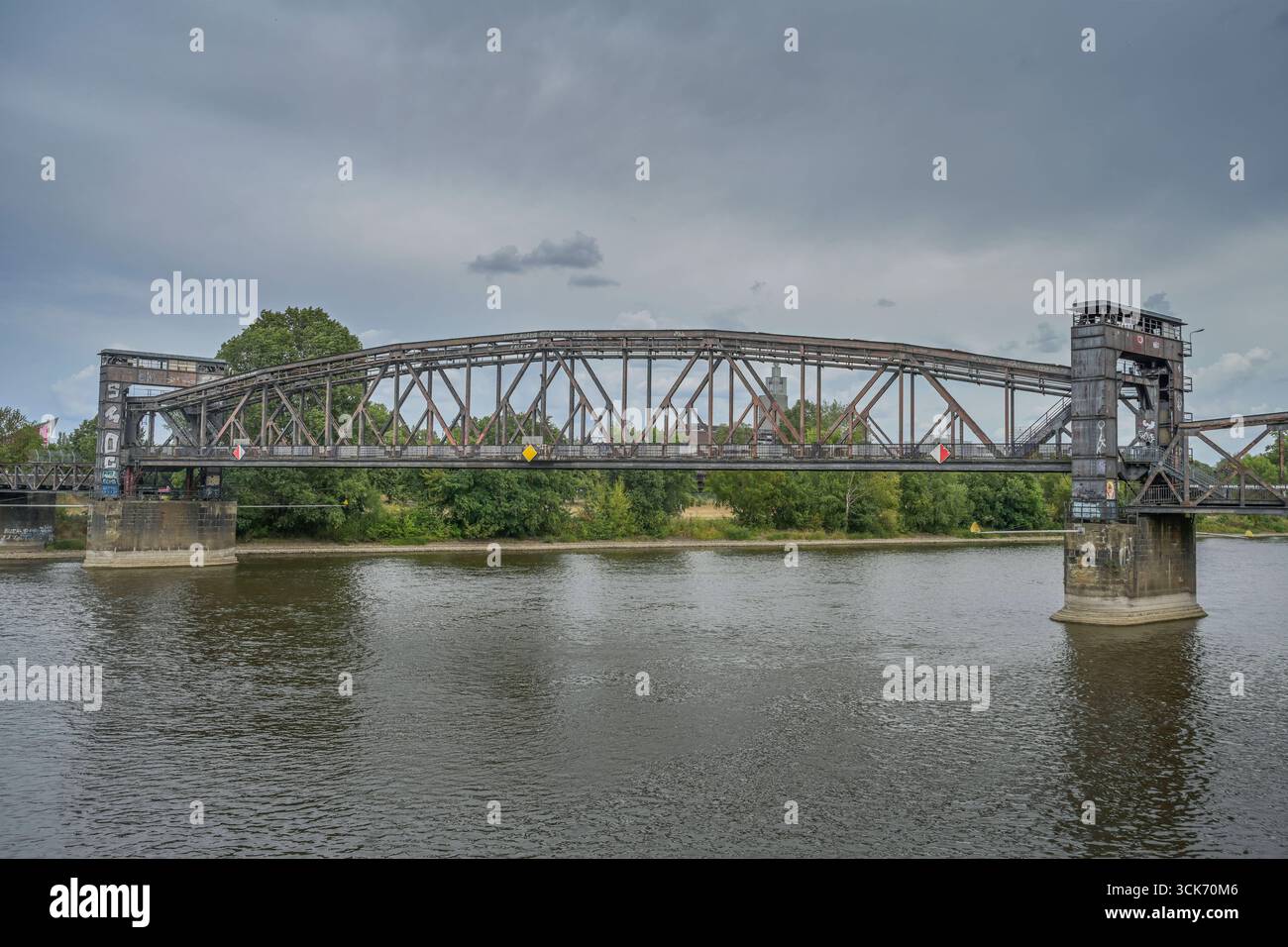 Hubbrücke über die Elbe, Magdeburg, Sachsen-Anhalt, Deutschland ...