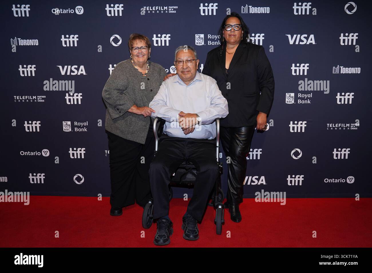 Toronto, Canada. 09th Sep, 2025. (L-R) Coralee Naponse, Larry Naponse ...
