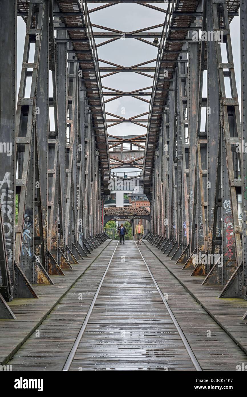 Hubbrücke über die Elbe, Magdeburg, Sachsen-Anhalt, Deutschland ...