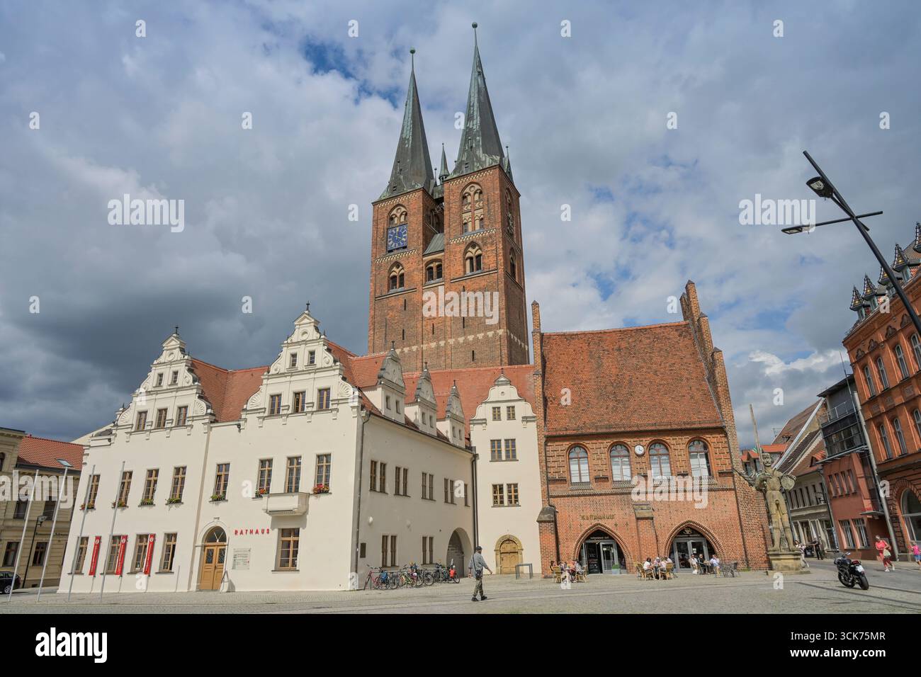 Altes Rathaus, St. Marien-Kirche, Marktplatz, Stendal, Sachsen-Anhalt ...