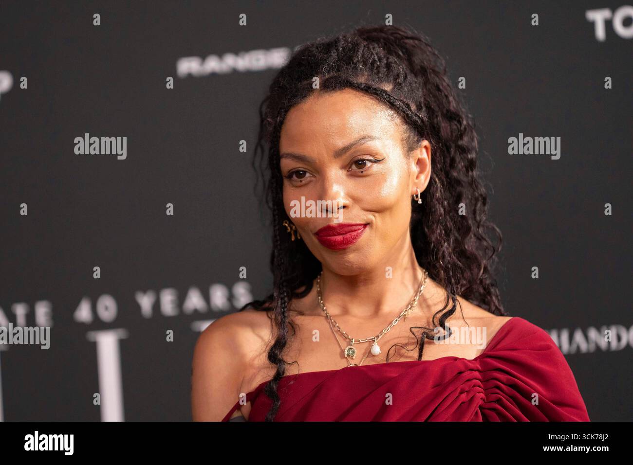 Emma Dabiri poses for photographers upon arrival at the Elle Style ...