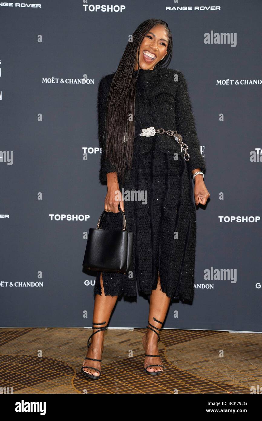 Kenya Hunt poses for photographers upon arrival at the Elle Style Awards on Tuesday, Sept. 9 ...