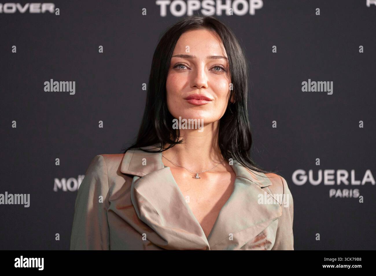 Simone Murphy poses for photographers upon arrival at the Elle Style ...