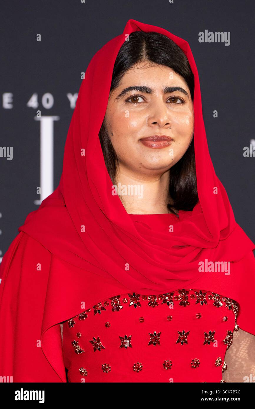 Malala Yousafzai poses for photographers upon arrival at the Elle Style ...
