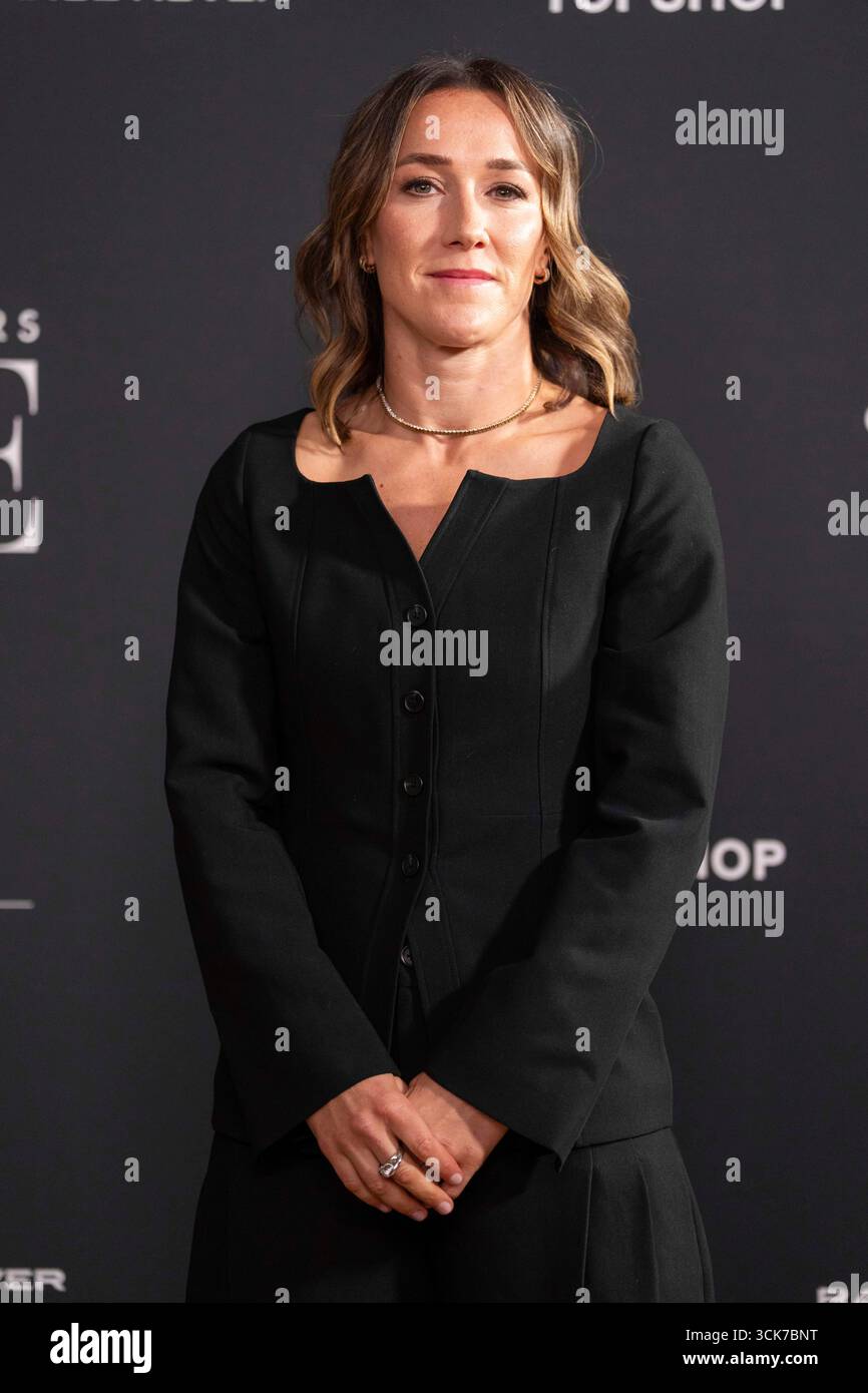 Lucy Bronze poses for photographers upon arrival at the Elle Style ...