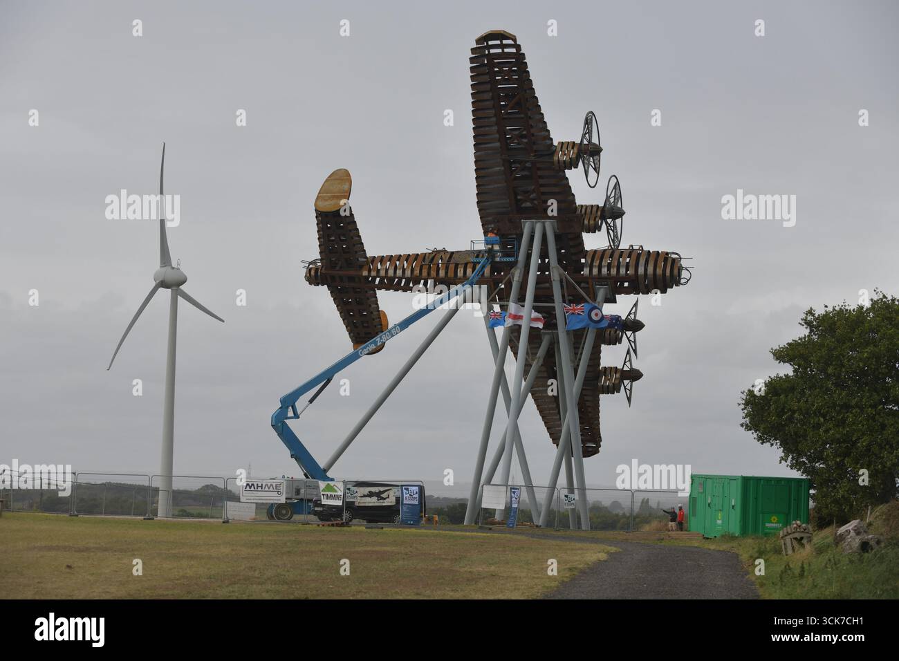 Life-size sculpture of a Lancaster bomber on the Lincolnshire and ...