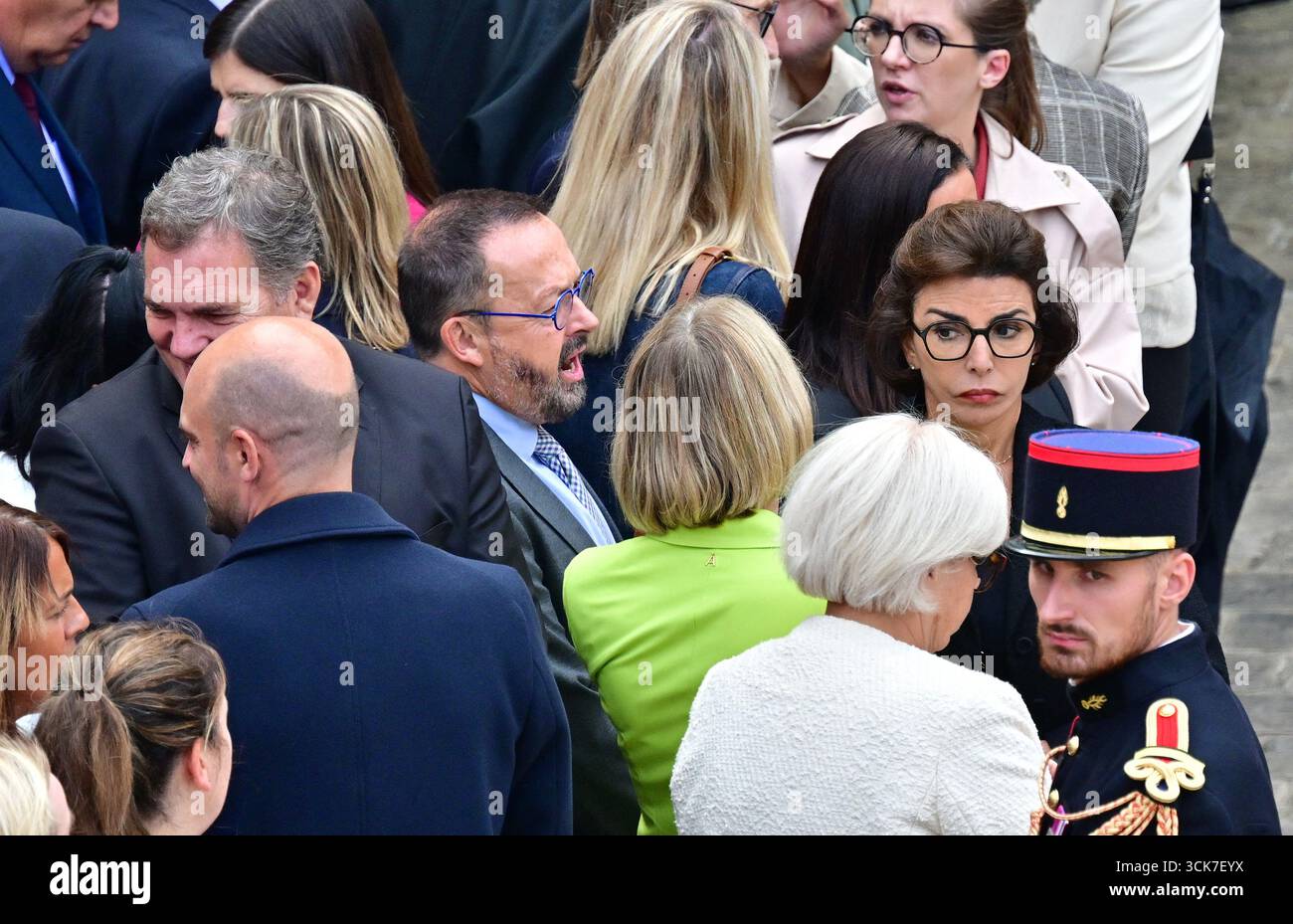 Rachida Dati during handover ceremony at the Hotel de Matignon in Paris ...
