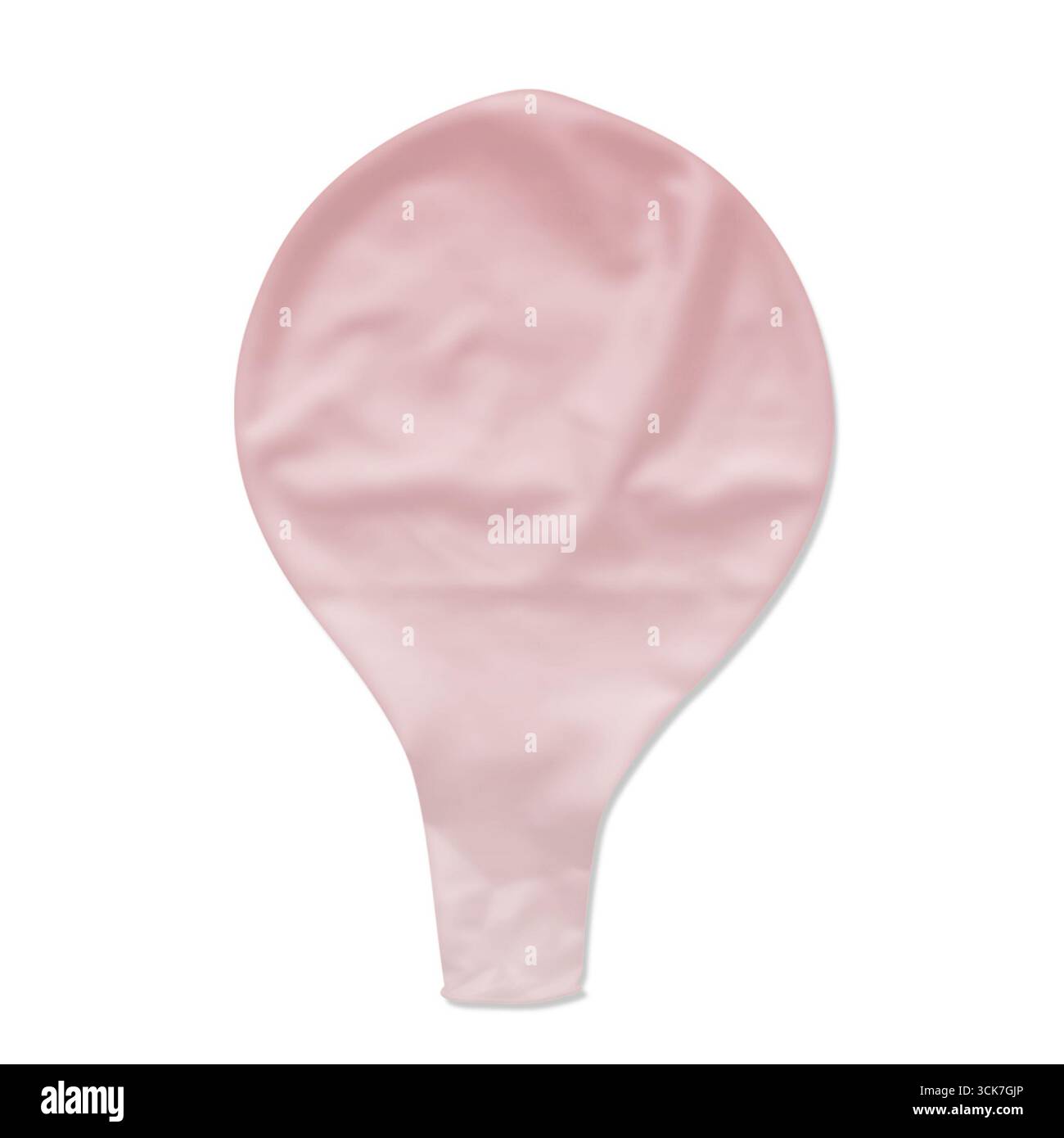 A pink balloon, deflated and flat, showcasing its simple design and ...