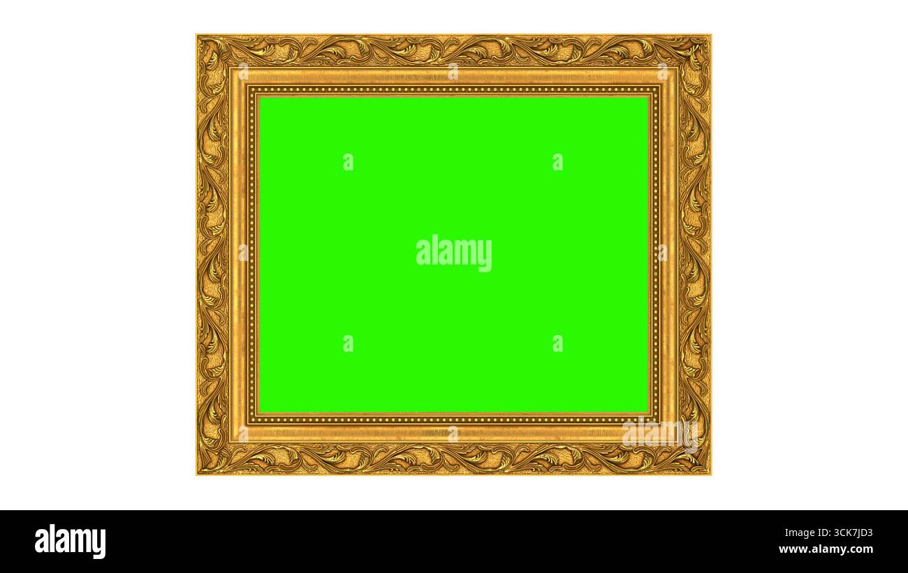 Blank green screen framed Cut Out Stock Images & Pictures - Alamy