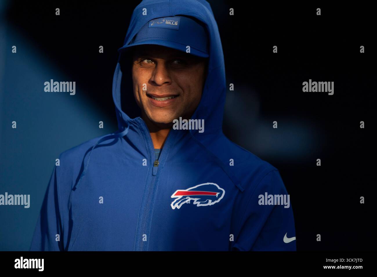 Buffalo Bills safety Jordan Poyer (21) walks to the field before an NFL ...