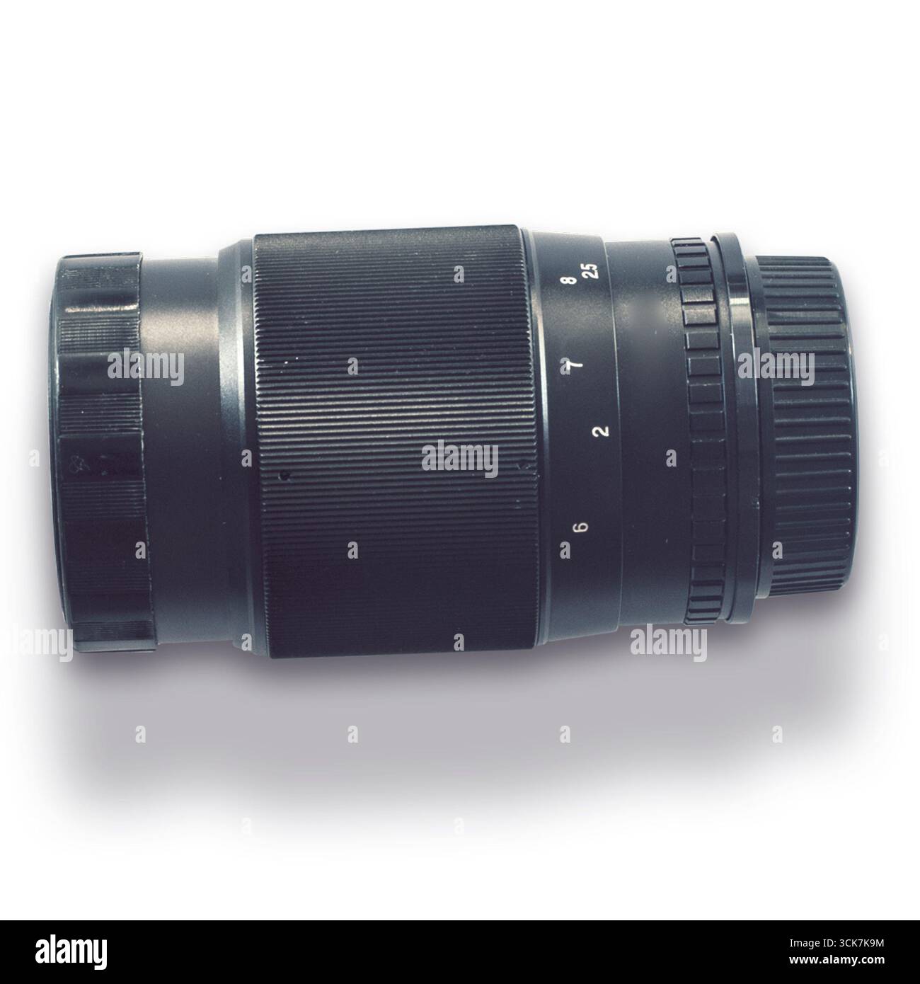 A black camera lens, designed for capturing images with adjustable zoom ...