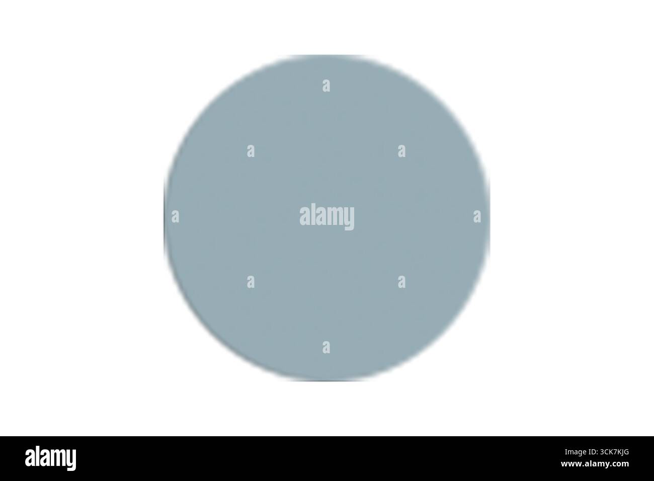 A simple circular shape in a muted blue color, possibly representing a ...