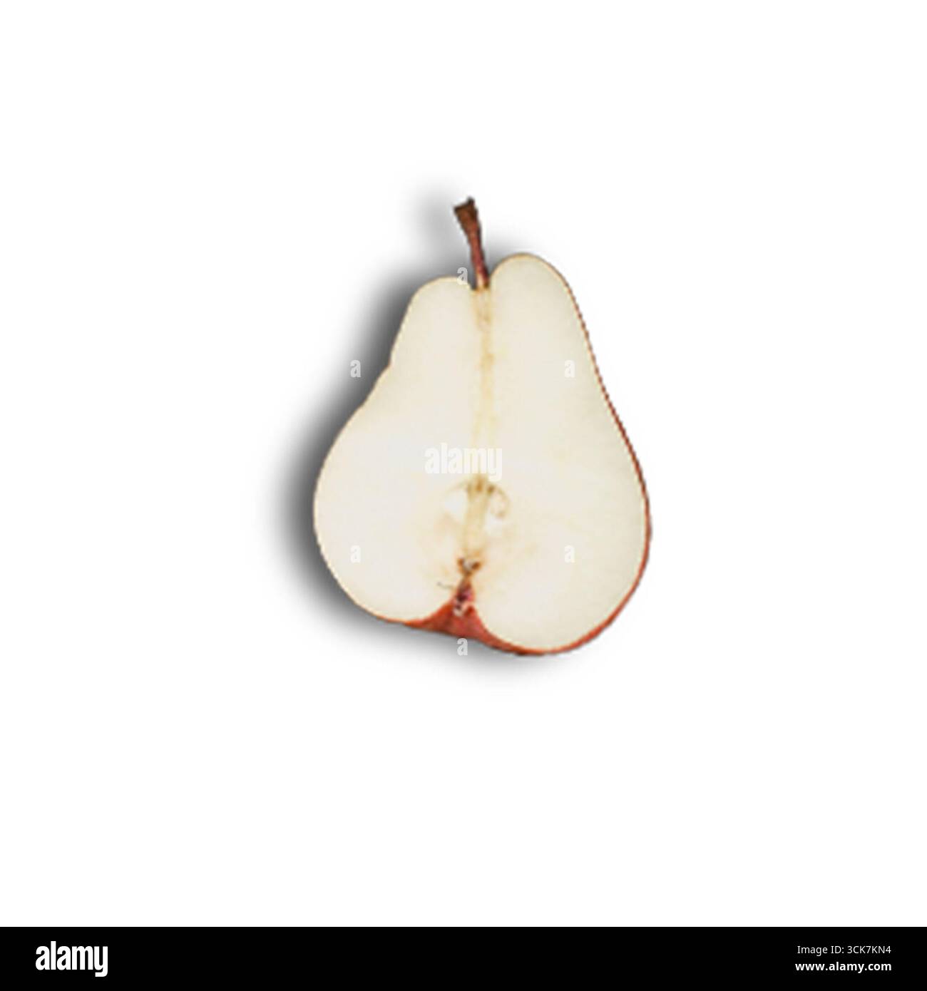 A cross-section of a pear showcasing its inner structure and seeds ...