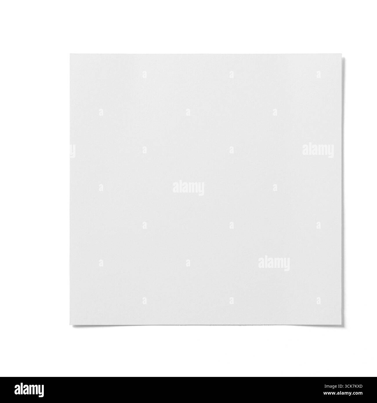 A blank white square sheet of paper, ready for writing or drawing Stock ...