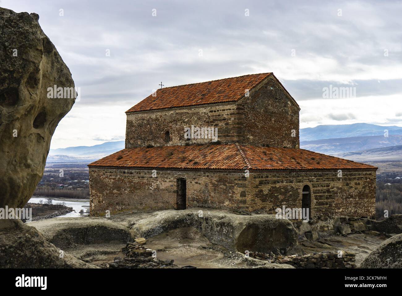 04 DECEMBER 2019: Ruins of ancient rock city Uplistsikhe close to Gori ...