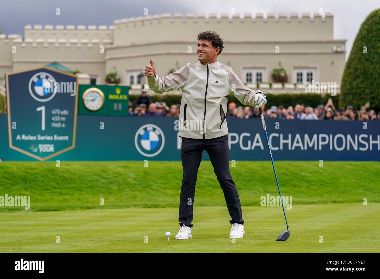Lando Norris during the BMW PGA Championship Pro-Am day at the ...