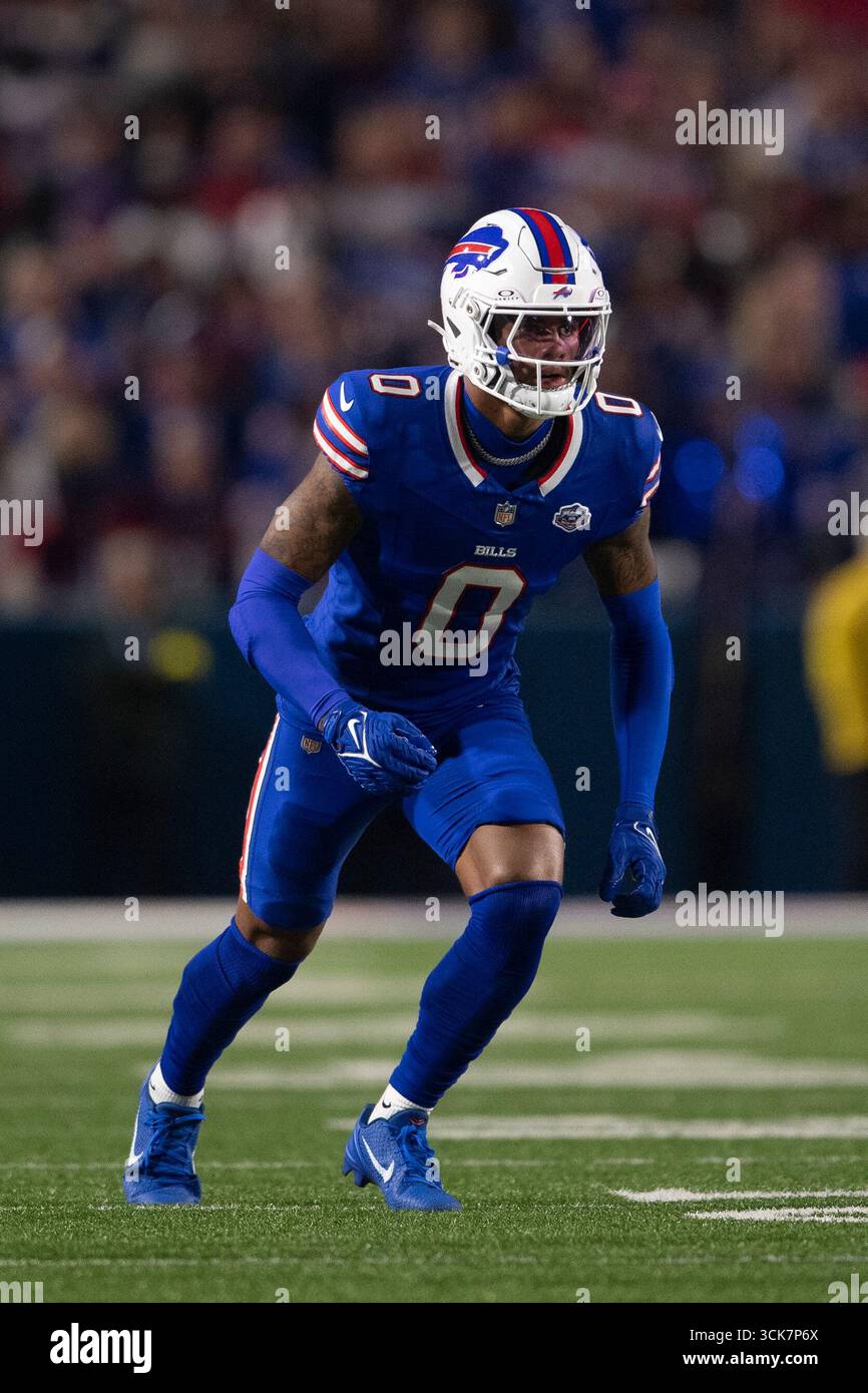 Buffalo Bills wide receiver Keon Coleman (0) runs on the field during ...