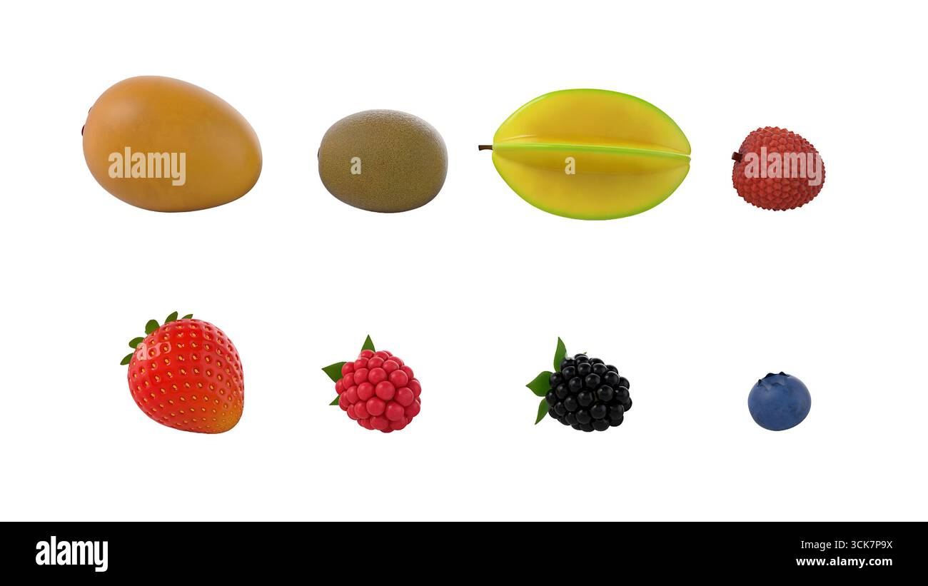 Organic shapes in vibrant colors Cut Out Stock Images & Pictures - Alamy