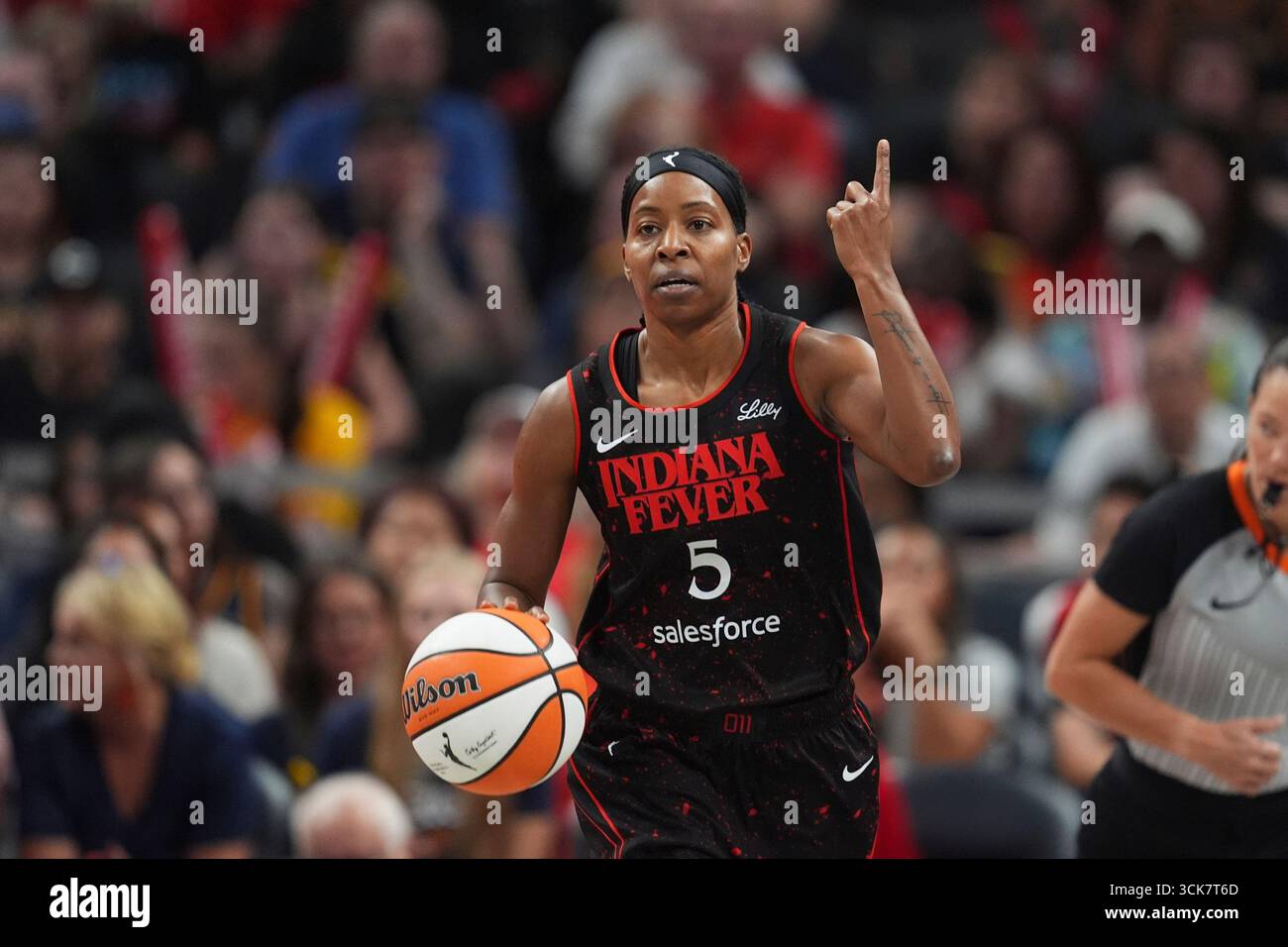 Indiana Fever's Shey Peddy dribbles during the second half of a WNBA ...