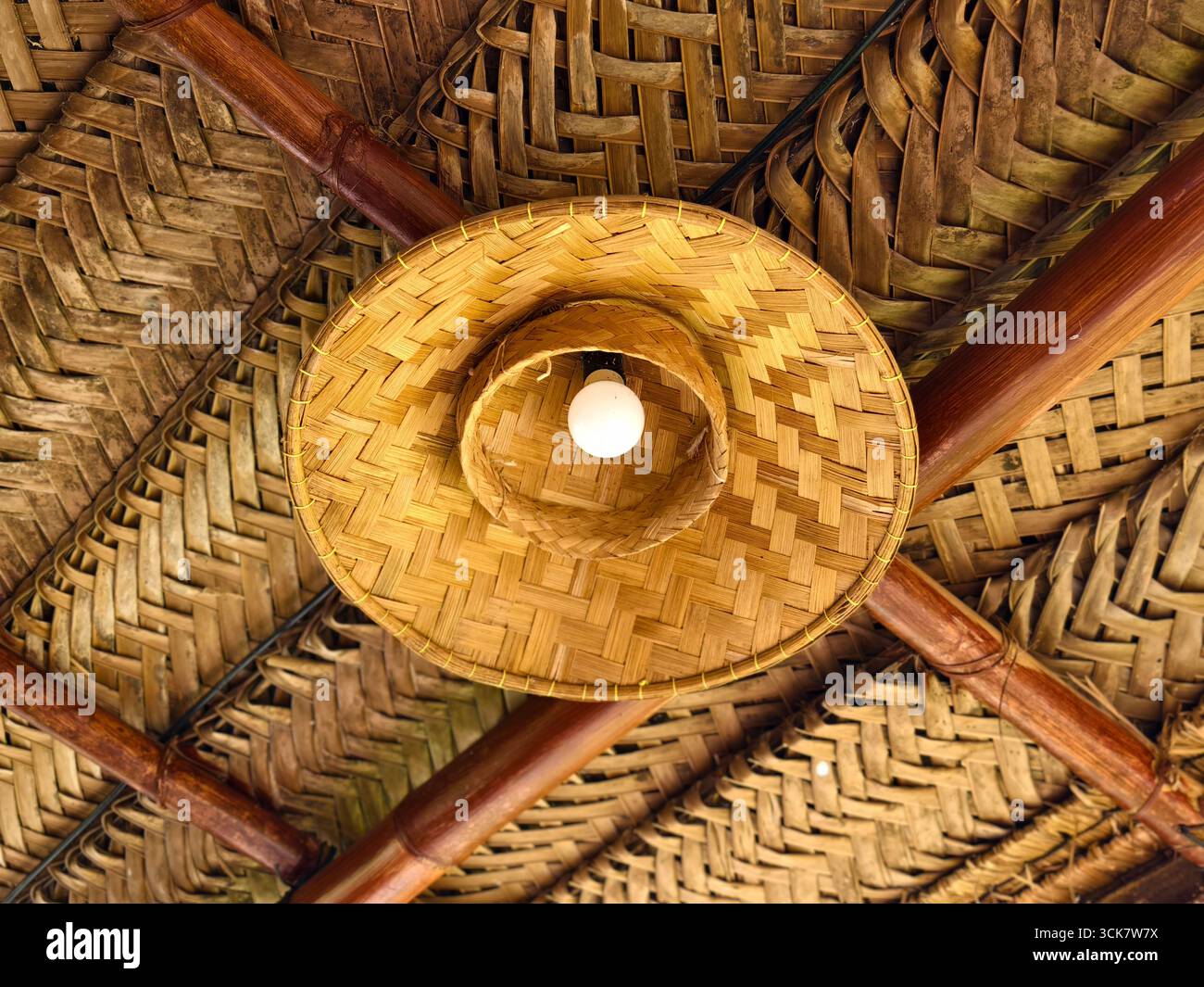 Decorative lamp bamboo lampshade hi-res stock photography and images ...