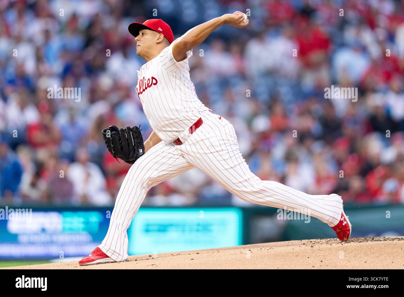 Philadelphia Phillies starting pitcher Ranger Suarez delivers during a ...