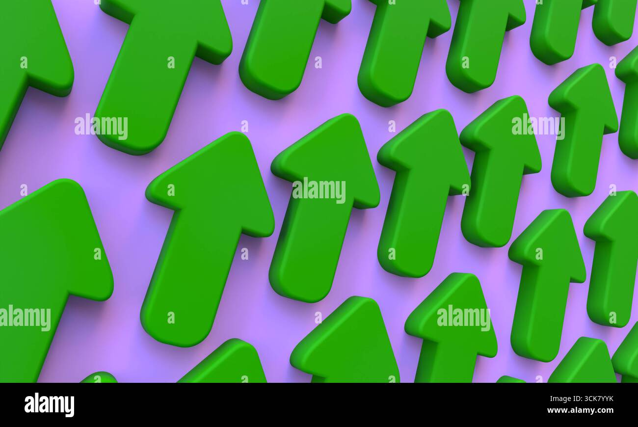 Green arrows point upward, growth, success. Green arrows point upward ...