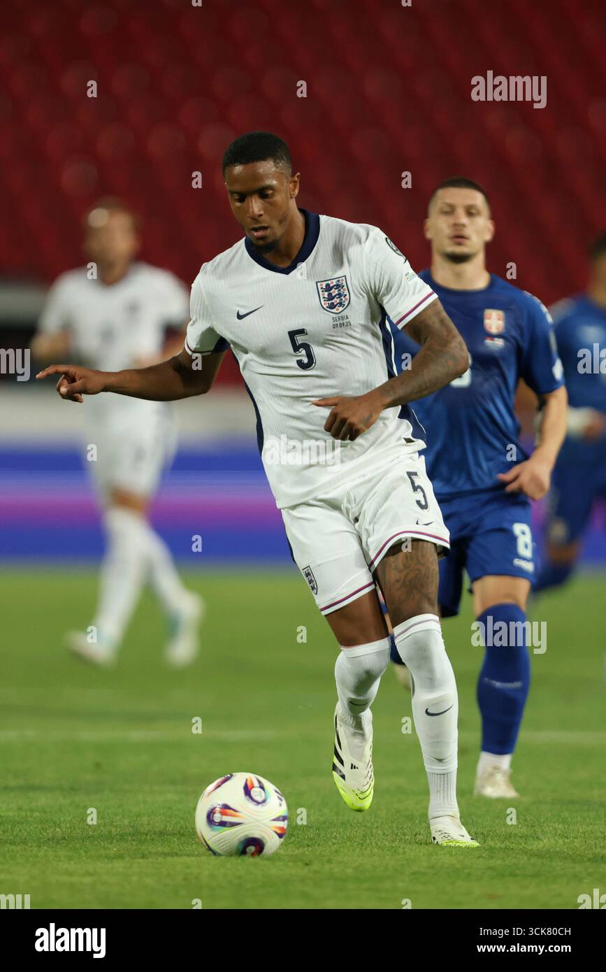 England's Ezri Konsa handles the ball during the country's World Cup ...
