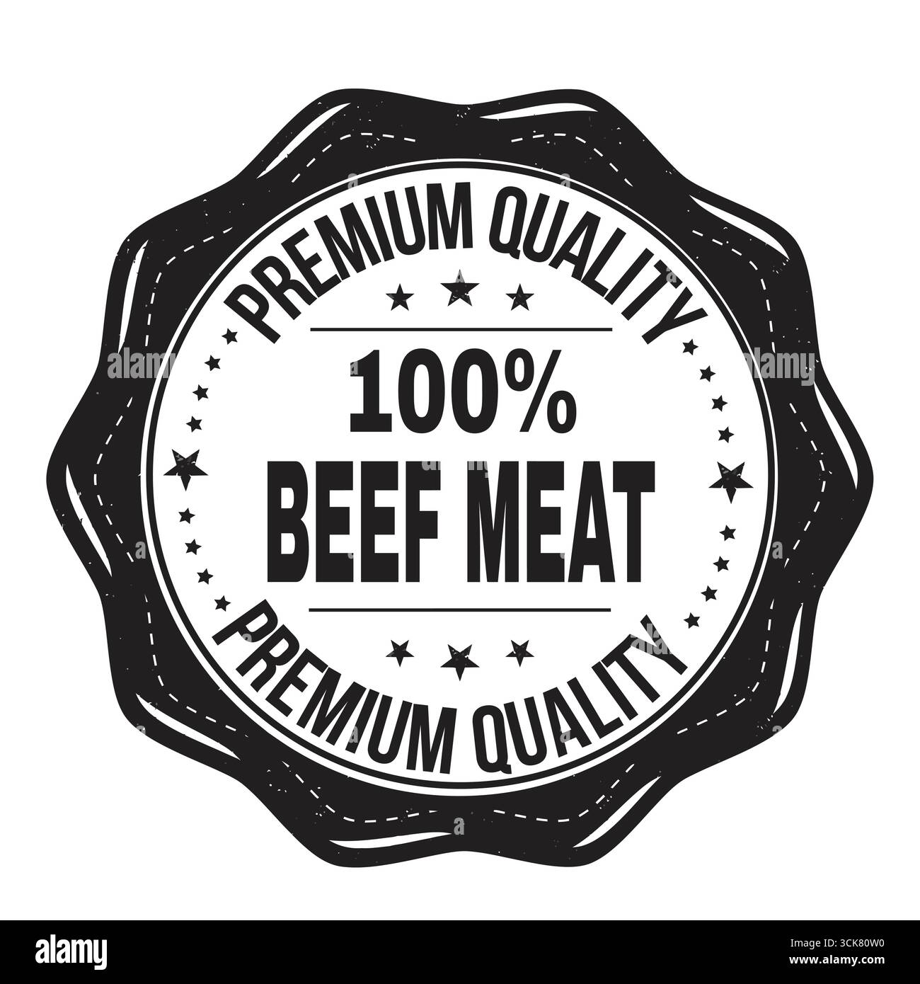 100% Beef Meat grunge rubber stamp on white background, vector ...