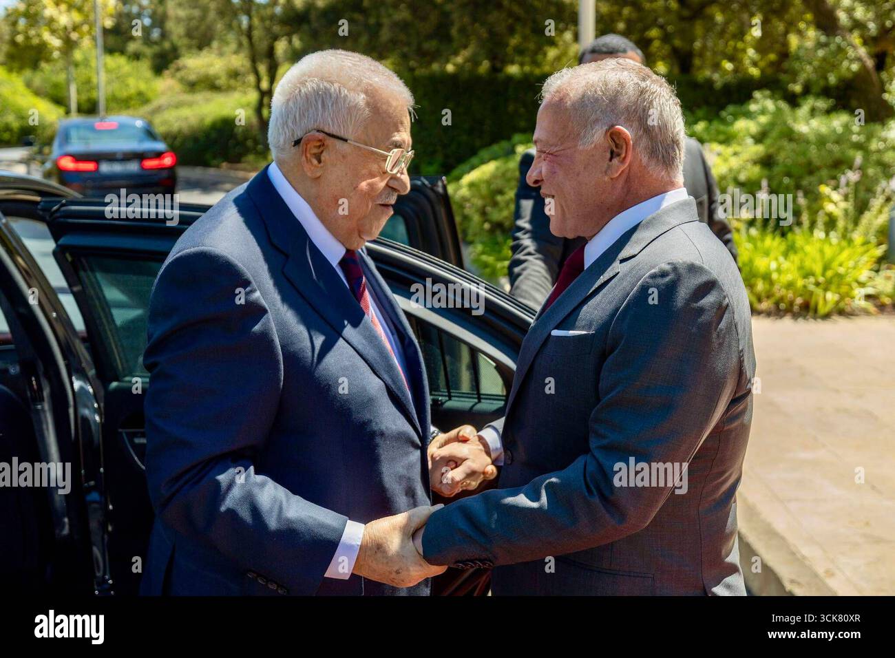 Jordanian King Abdullah II receives Palestinian President Mahmoud Abbas ...