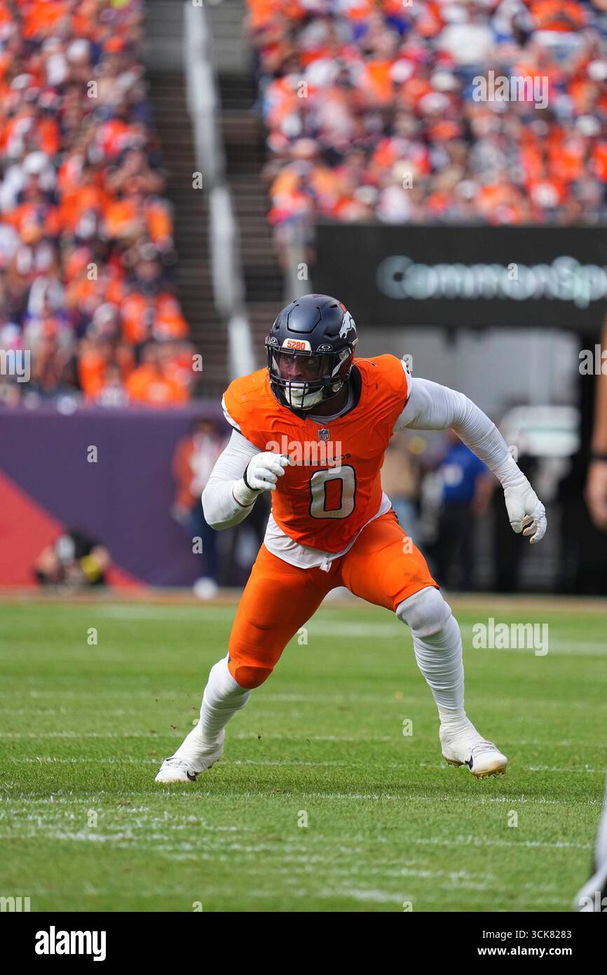 Denver Broncos linebacker Jonathon Cooper (0) rushes the quarterback ...