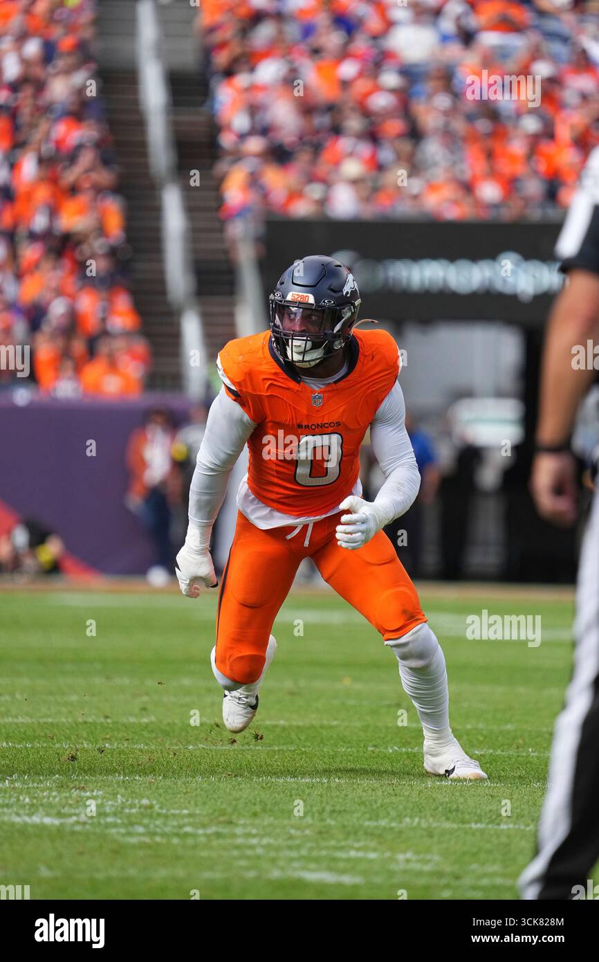 Denver Broncos linebacker Jonathon Cooper (0) rushes the quarterback ...